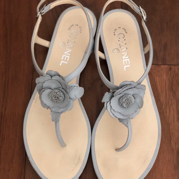 CHANEL | Shoes | Chanel Blue Sandals | Poshmark